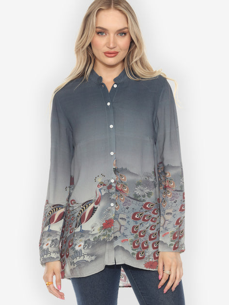 Peacock Paradise Classic Tunic - XS – CITRON CLOTHING