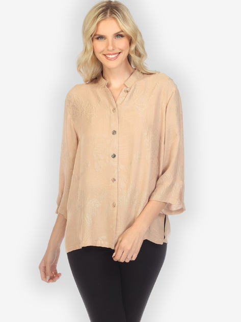 Solid Caramel Silk Blouse – CITRON CLOTHING