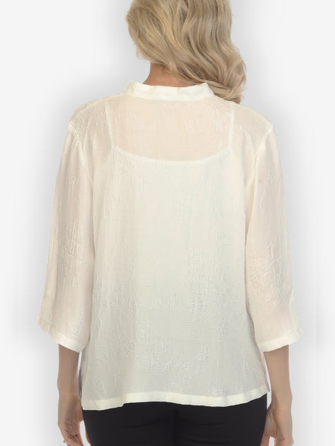 Solid White Silk Blouse – CITRON CLOTHING