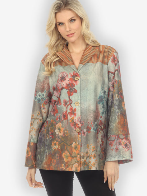 Joy Bloom Border Suede Jacket – CITRON CLOTHING