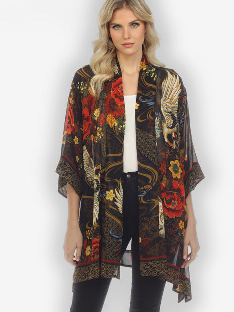 Flower Crane Flying Kimono – CITRON CLOTHING