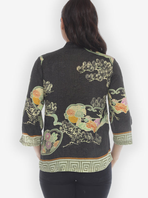 Antique Silk Crane Citron Style Silk Blouse – CITRON CLOTHING