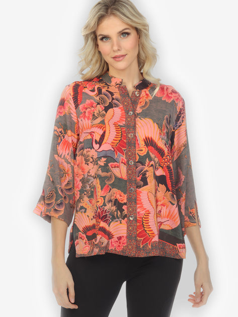 Crane Butterfly Silk Blouse – CITRON CLOTHING
