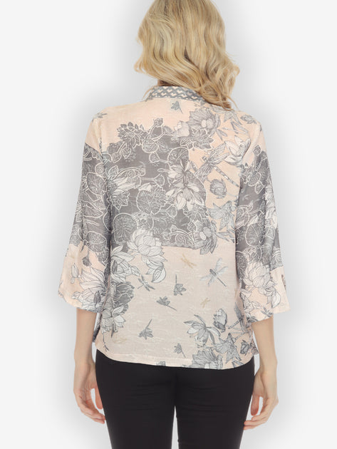 Dragonfly with Lotus Rayon Blouse – CITRON CLOTHING