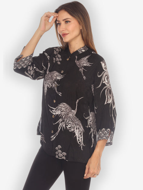 Flow Crane Citron Style Silk Blouse – CITRON CLOTHING