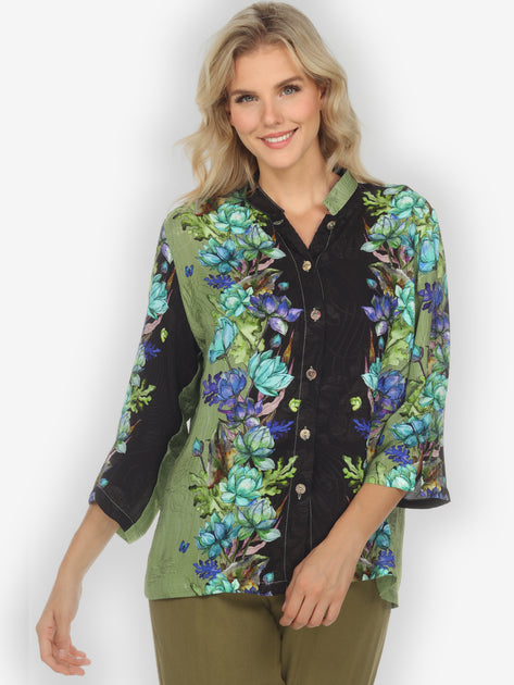 Lotus Sunny Breeze Citron Style Silk Blouse – CITRON CLOTHING