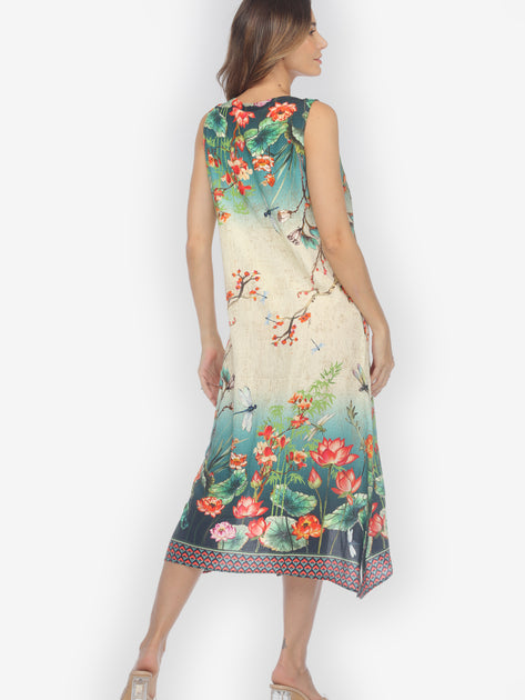 Lotus With Dragonfly Tank Dress – CITRON CLOTHING